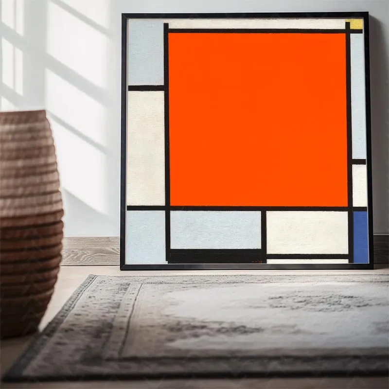 Tranh Canvas Trừu Tượng Hình Học: Vũ Điệu Màu Sắc Mondrian